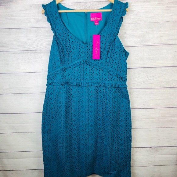 Lilly Pulitzer | Dresses | Lilly Pulitzer Kaylee Shift Dress Teal 4 Nwt ...